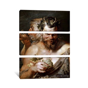 Peter Paul Rubens : Two Satyrs 1618-19 Canvas Gallery Wrapped or Framed ...