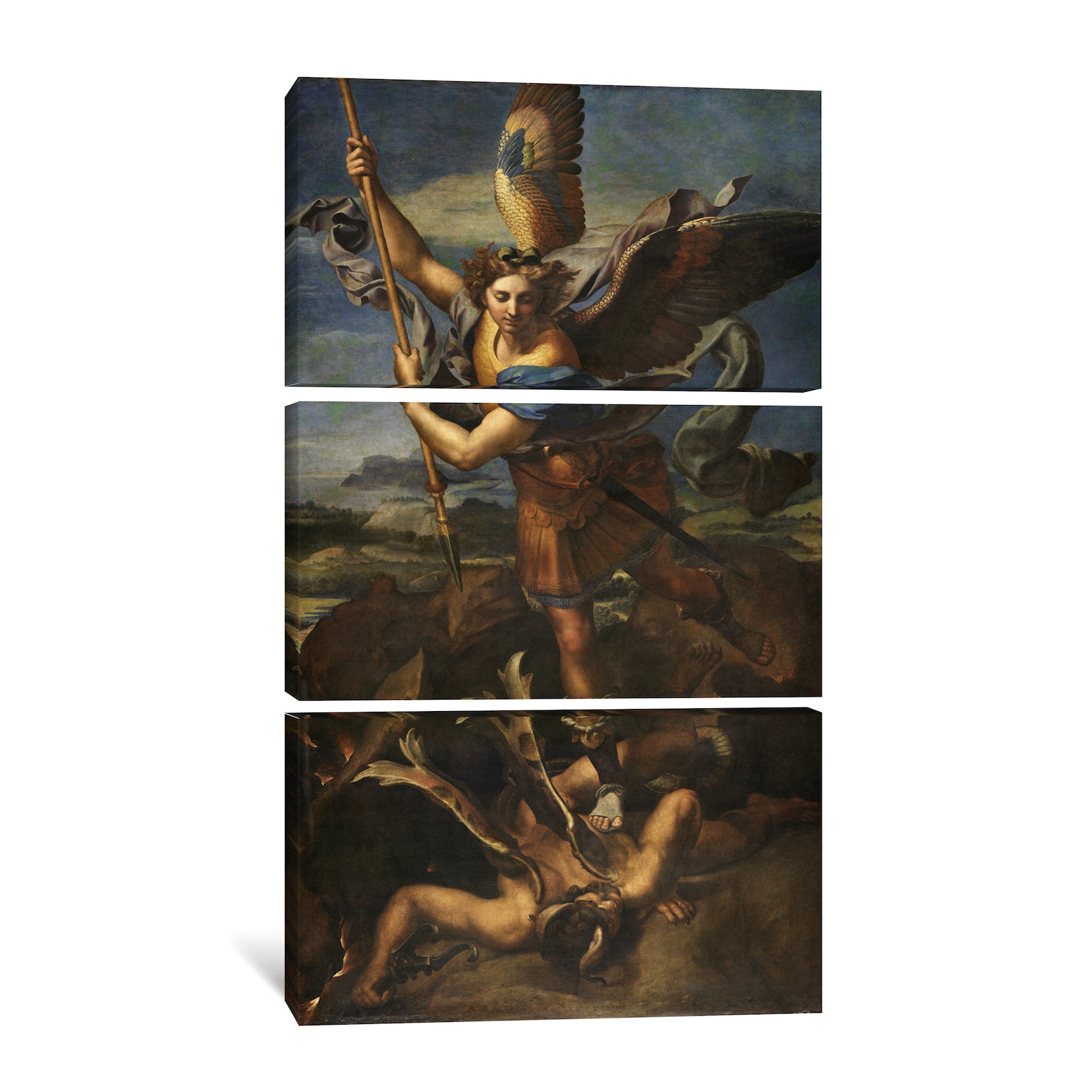 Raphael : Saint Michael Vanquishing Satan 1518 Canvas - Etsy