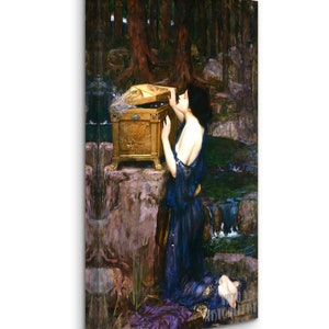 John William Waterhouse : Pandora 1896 Canvas Gallery Wrapped or Framed ...