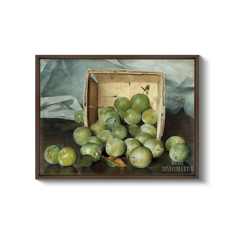 Joseph Decker : Green Plums (1885) Canvas Gallery Wrapped or Framed ...