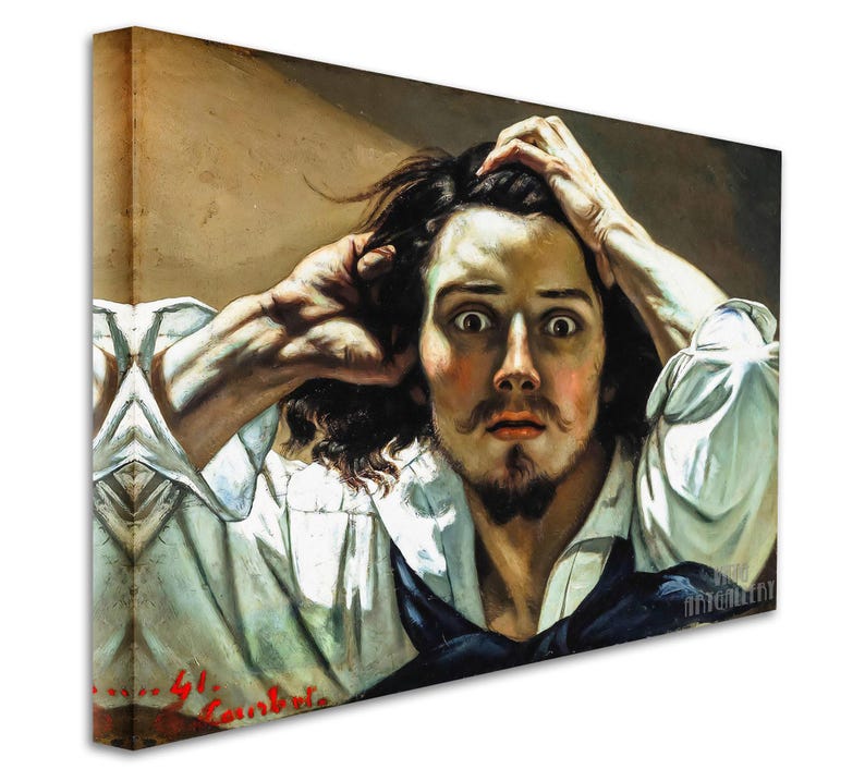 Gustave Courbet : the Desperate Man (1844) Canvas Gallery Wrapped or ...
