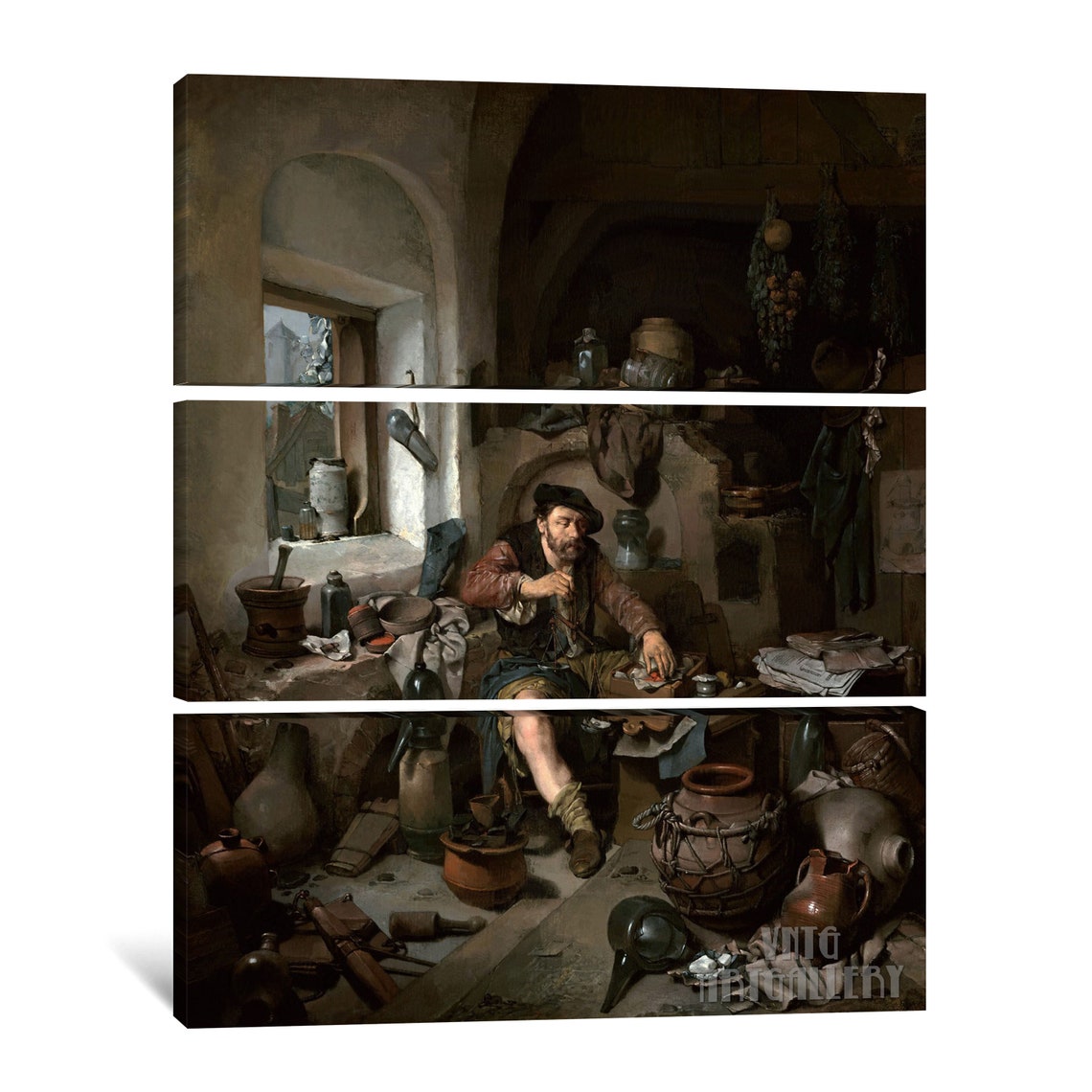 Cornelis Pietersz Bega : the Alchemist 1663 Canvas Gallery - Etsy
