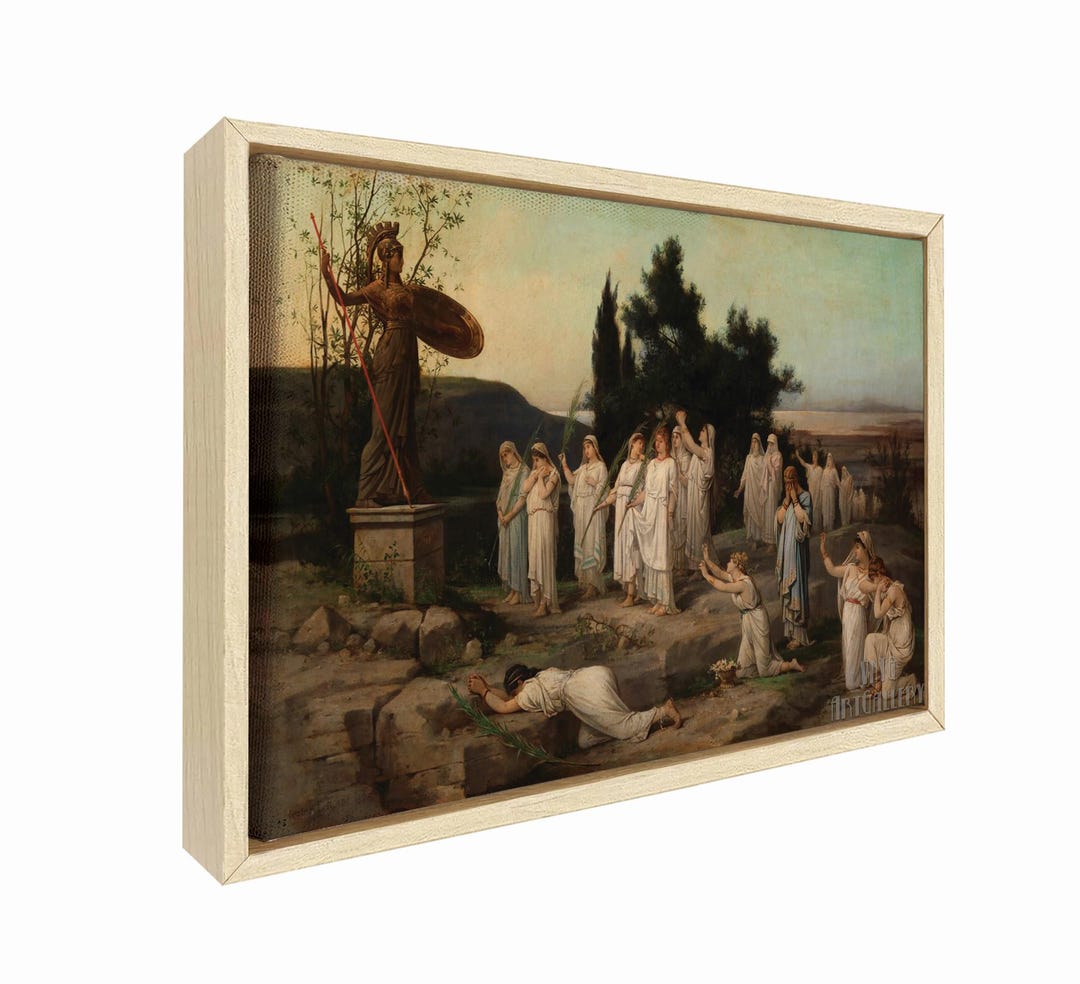 Louis Hector Leroux : Adoration of the Goddess Pallas Athena 1878 ...