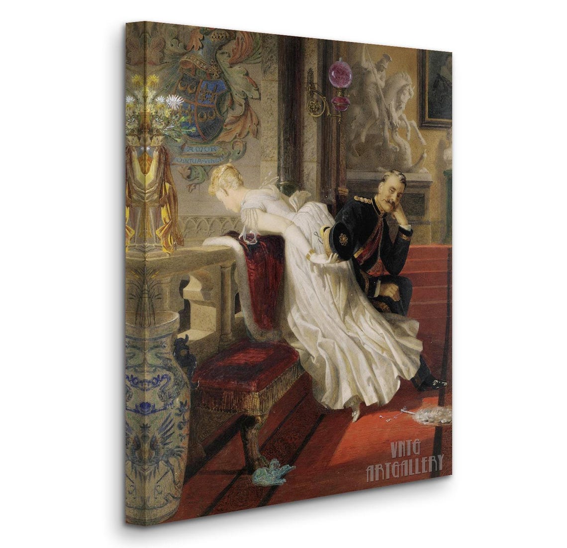 Edward Henry Corbould : Amor Omnia Vincit (19th Century) Canvas Gallery ...