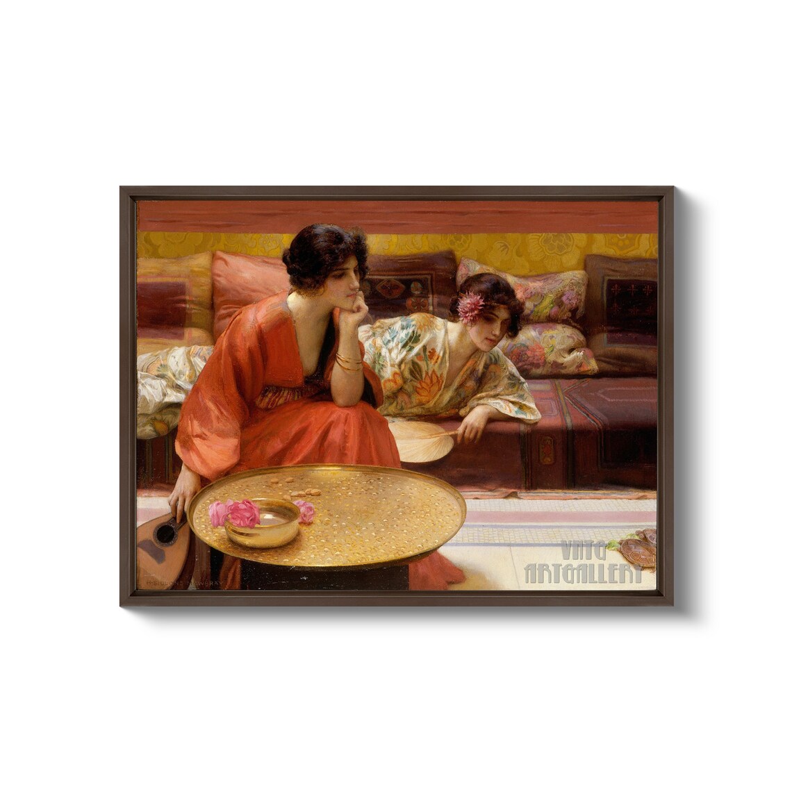 Henry Siddons Mowbray : Idle Hours 1895 Canvas Gallery - Etsy