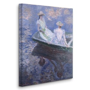 Claude Monet : on the Boat (1887) Canvas Gallery Wrapped or Framed ...