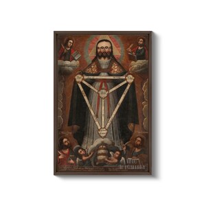 Anonymous Cusco School : Trifacial Trinity (1750) Canvas Gallery ...