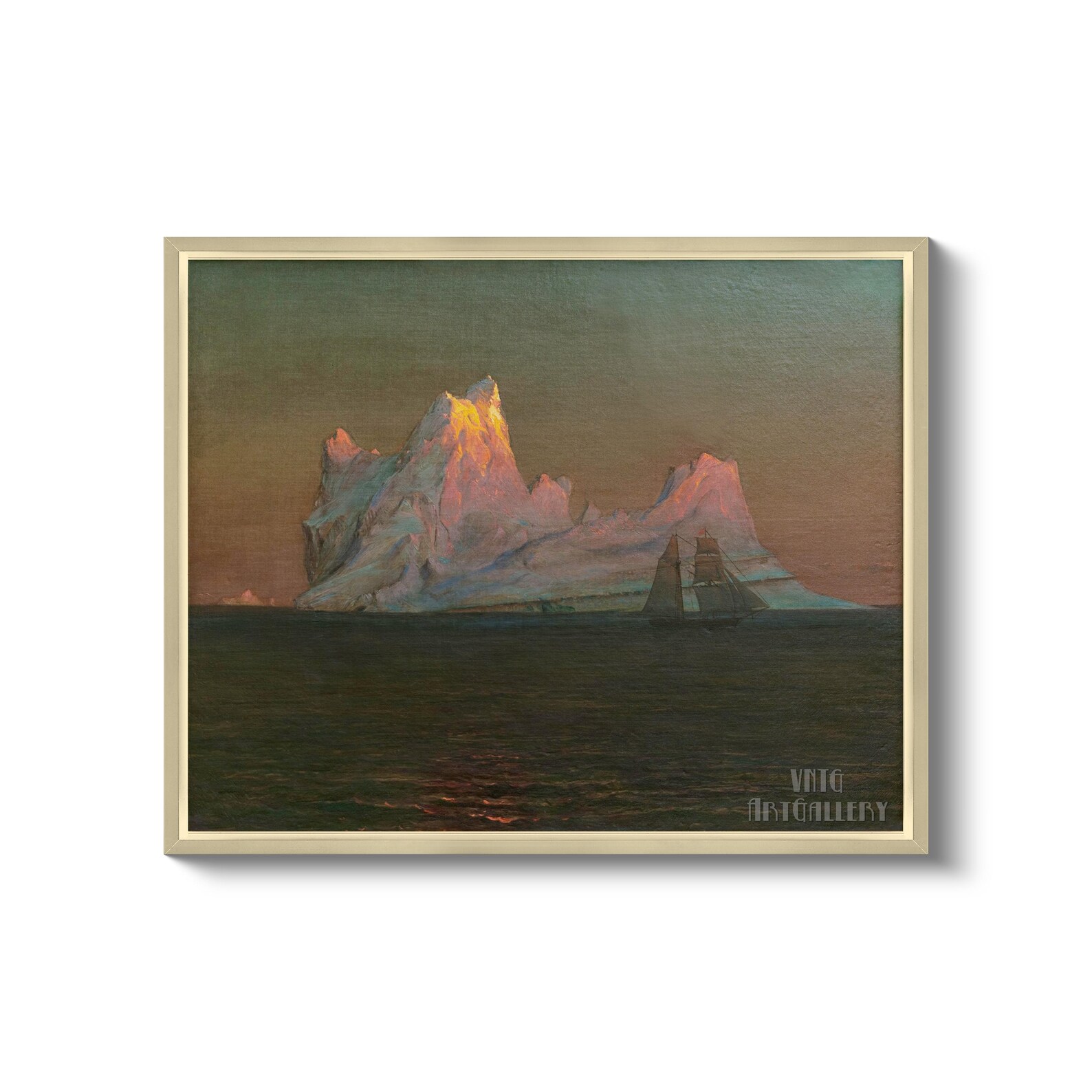 Frederic Edwin Church : the Iceberg (1875) Canvas Gallery Wrapped or ...