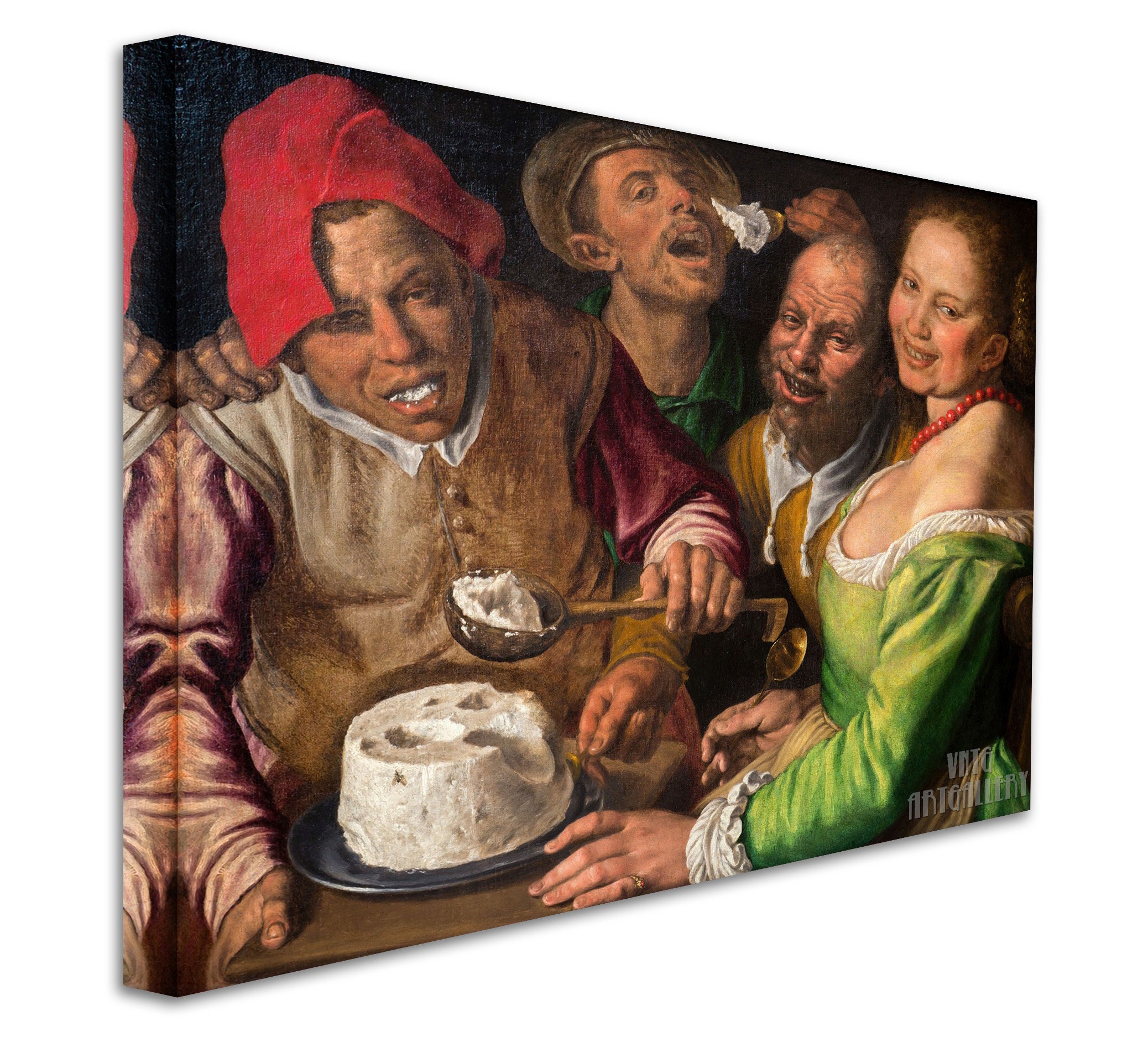 Vincenzo Campi : the Ricotta Eaters 1585 Canvas Gallery - Etsy