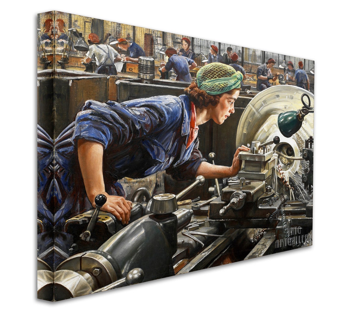 Laura Knight : Ruby Loftus Screwing a Breech Ring 1943 - Etsy
