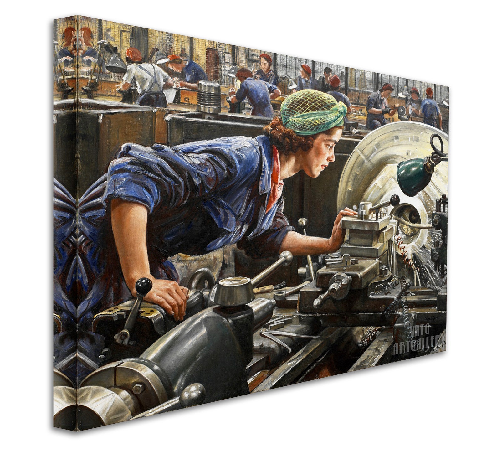 Laura Knight : Ruby Loftus Screwing a Breech Ring 1943 - Etsy