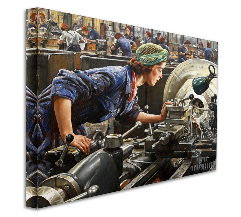Laura Knight : Ruby Loftus Screwing a Breech Ring 1943 - Etsy