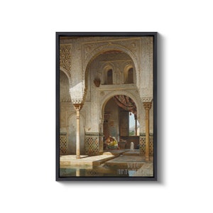 Adolf Seel : in the Courtyard of the Alhambra (1882) Canvas Gallery ...