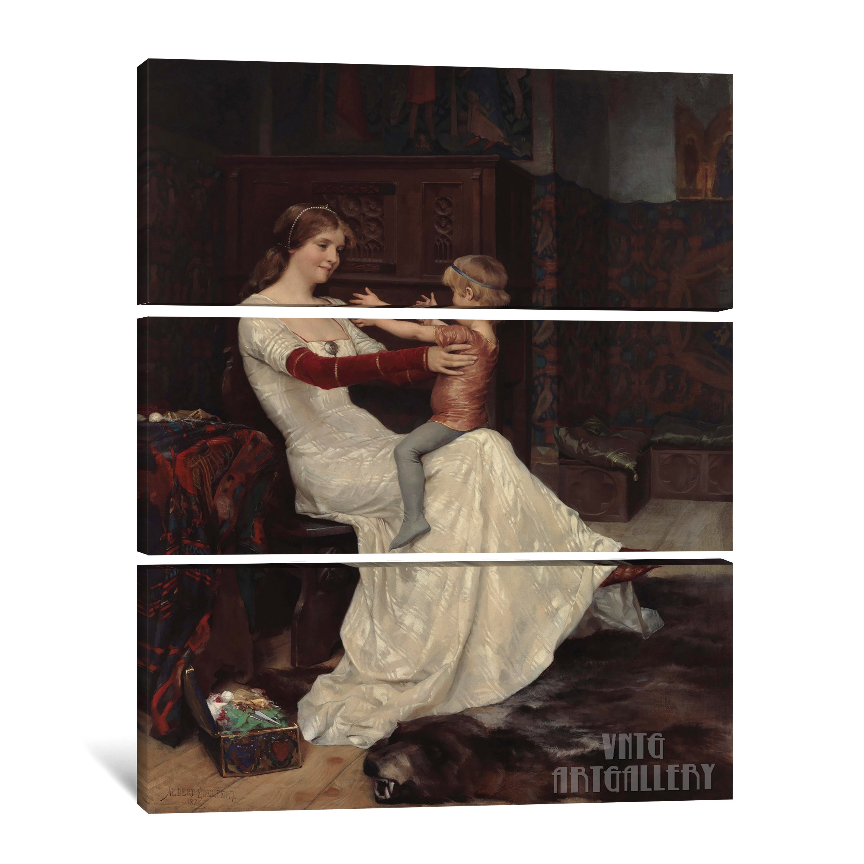 Albert Edelfelt : Queen Bianca 1877 Canvas Gallery Wrapped - Etsy
