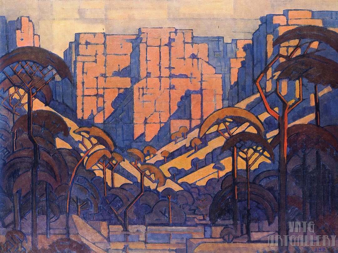 J.H. Pierneef : the Kloof Rustenburg (1928) Canvas Gallery Wrapped or ...