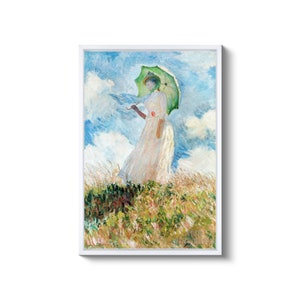 Claude Monet : Study of a Figure Outdoors Woman With a Parasol Facing ...