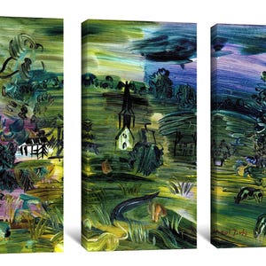 Raoul Dufy : Landscape With Houses and Livestock (1935) Canvas Gallery ...