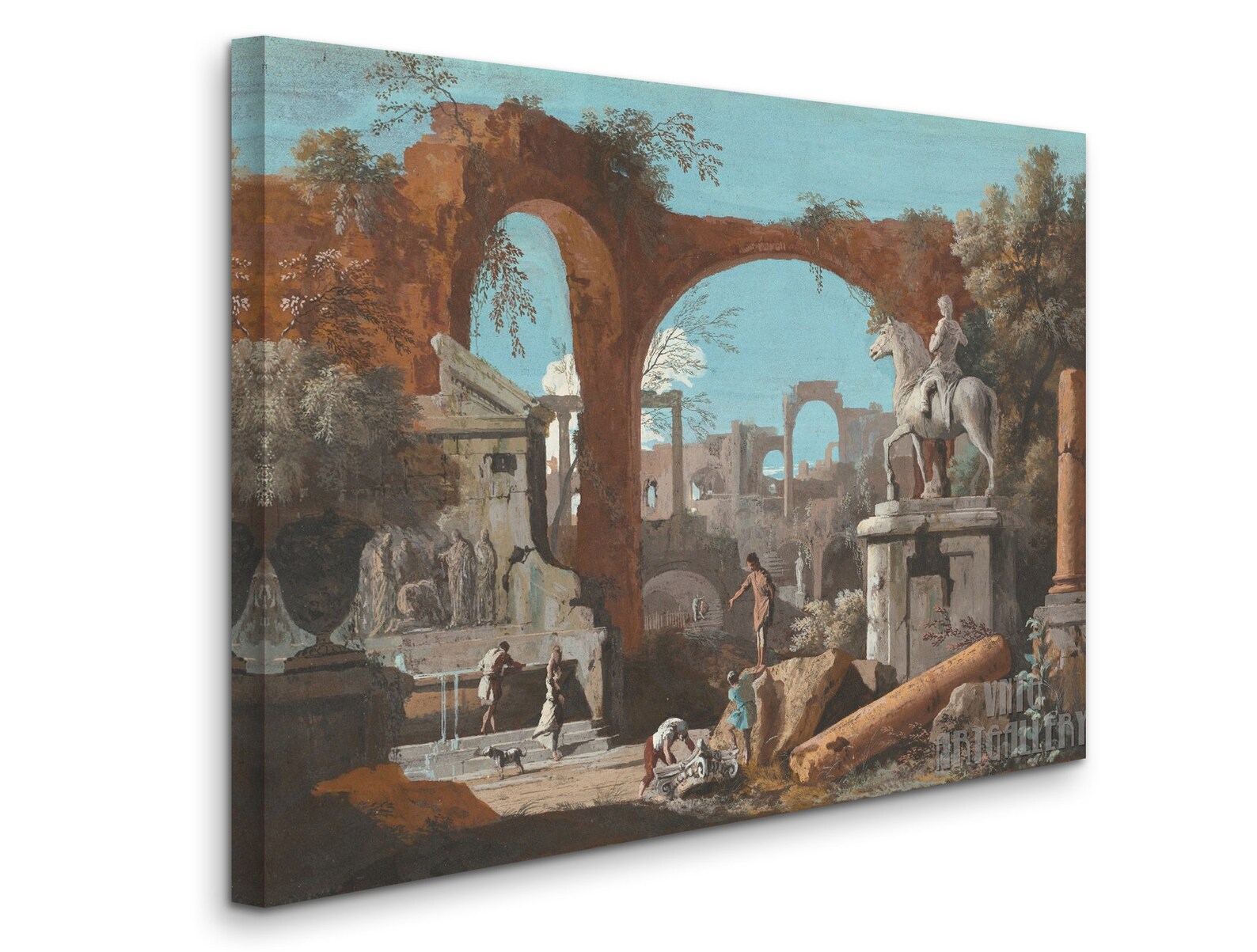 Marco Ricci : A Capriccio of Roman Ruins 1720 Canvas Gallery - Etsy