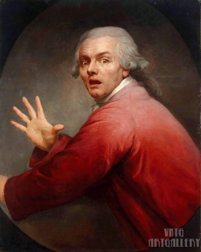 Joseph Ducreux 1735:1802 Self Portrait Canvas Gallery - Etsy