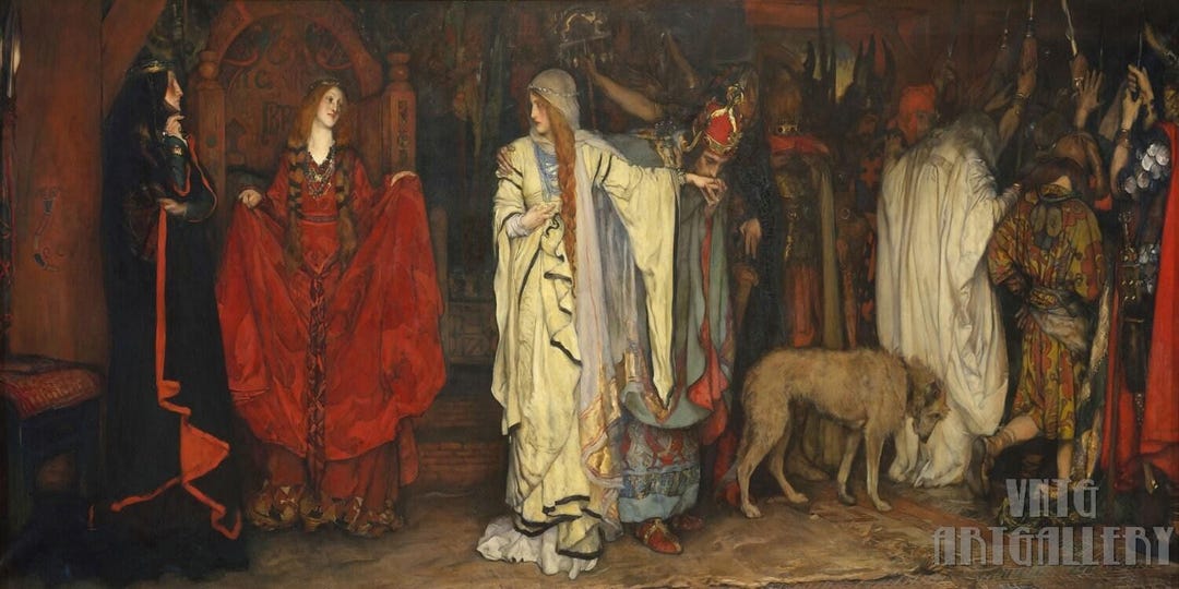 Edwin Austin Abbey : King Lear, Act I Scene I 1898 Canvas Gallery Wrapped or Framed Giclee Wall ...