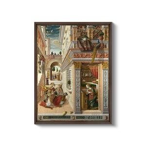 Carlo Crivelli : the Annunciation With Saint Emidius (1486) Canvas Gallery Wrapped or Framed ...