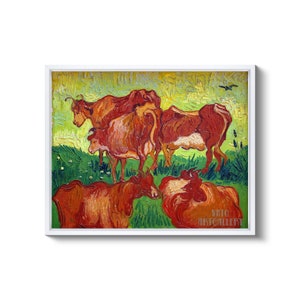 Vincent Van Gogh : the Cows (1890) Canvas Gallery Wrapped or Framed ...