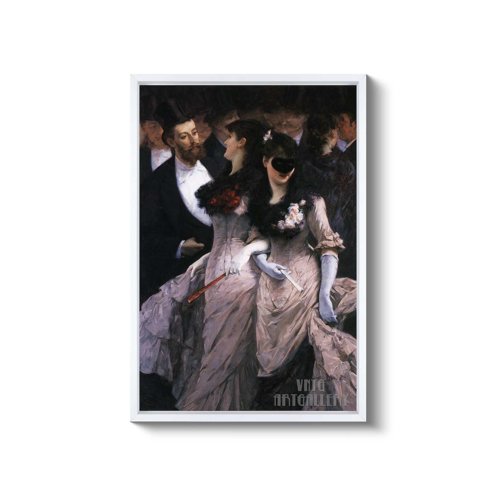 Charles Hermans : at the Masquerade 1880 Canvas Gallery - Etsy