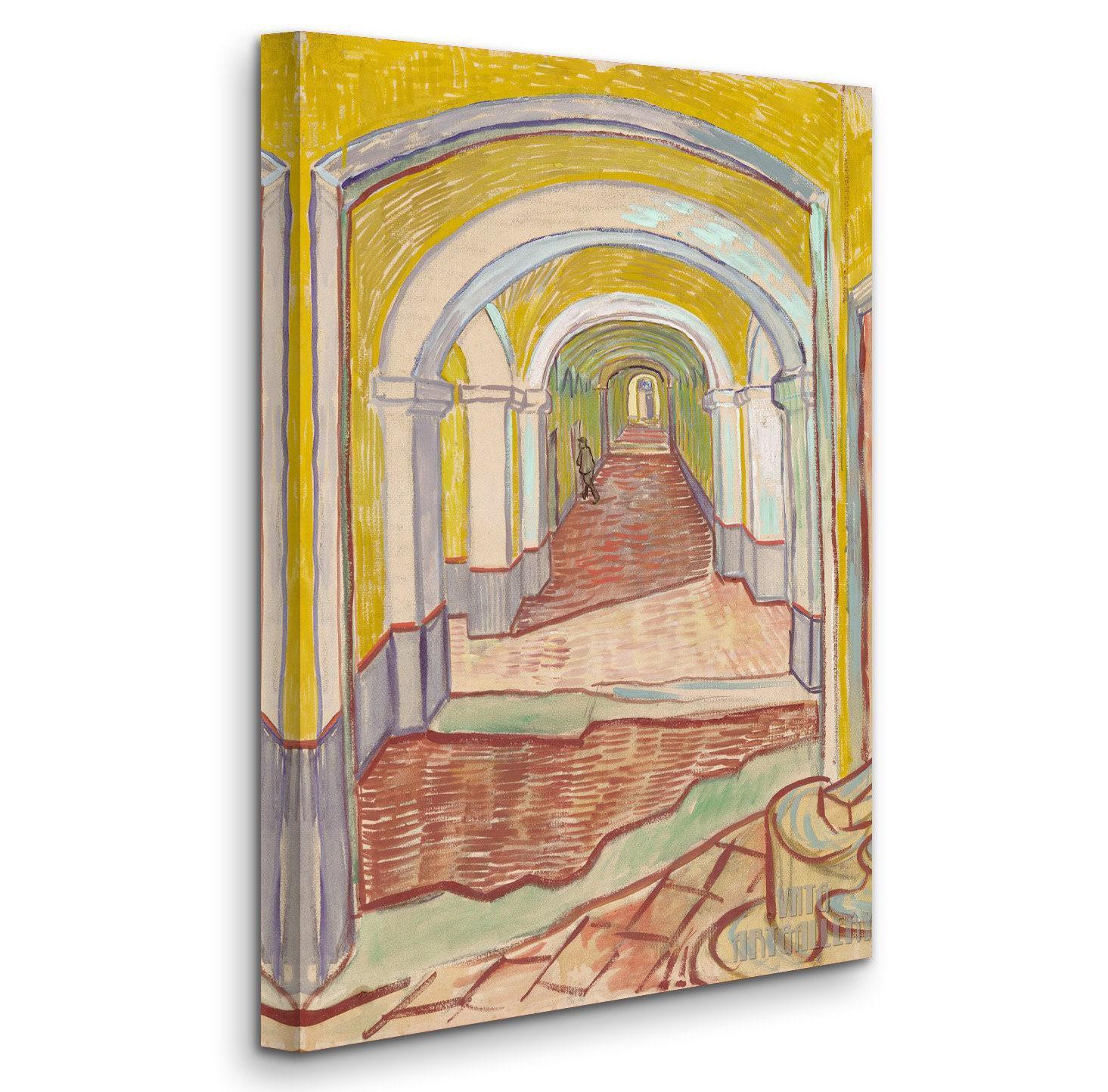 Vincent Van Gogh : Corridor in the Asylum (1889) Canvas Gallery Wrapped ...