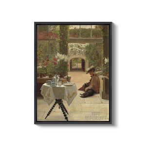 Edith Hayllar : Five O'clock Tea 1895 Canvas Gallery Wrapped or Framed ...