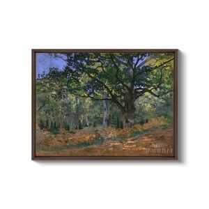 Claude Monet : the Bodmer Oak Fontainebleau Forest (1865) Canvas ...