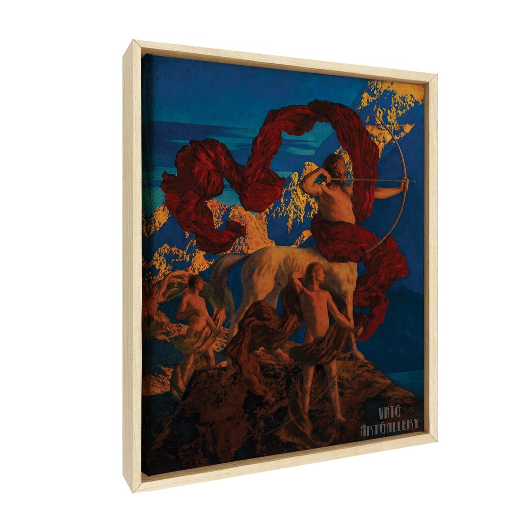 Maxfield Parrish : Jason and His Teacher 1909 Canvas Gallery Wrapped or ...