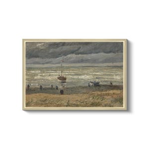 1st Oil Painting by Van Gogh : Beach at Scheveningen in Stormy Weather ...