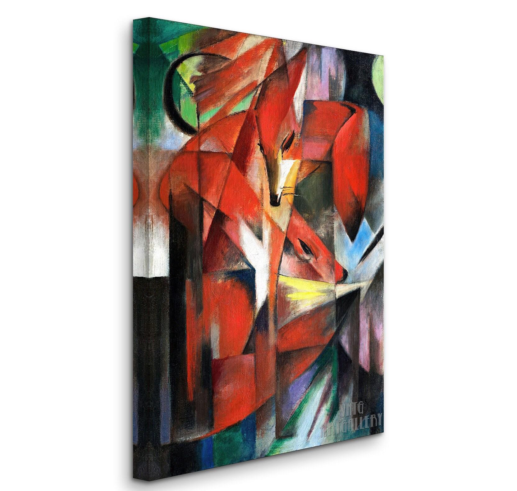 Franz Marc : Foxes (1913) Canvas Gallery Wrapped or Framed Giclee Wall ...
