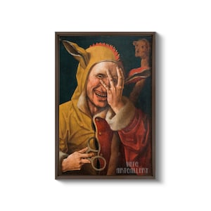 Jacob Cornelisz Van Oostsanen : Laughing Fool (c1500) Canvas Gallery ...