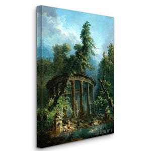 Hubert Robert : the Bathing Pool (1777) Canvas Gallery Wrapped Giclee ...