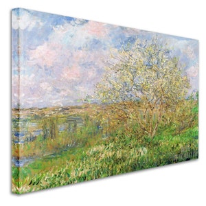 Claude Monet : Spring (1880) Canvas Gallery Wrapped or Framed Giclee ...