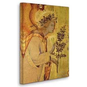 Simone Martini : the Annunciation, the Angel Gabriel (detail, 14th Cent.) Canvas Gallery Wrapped ...