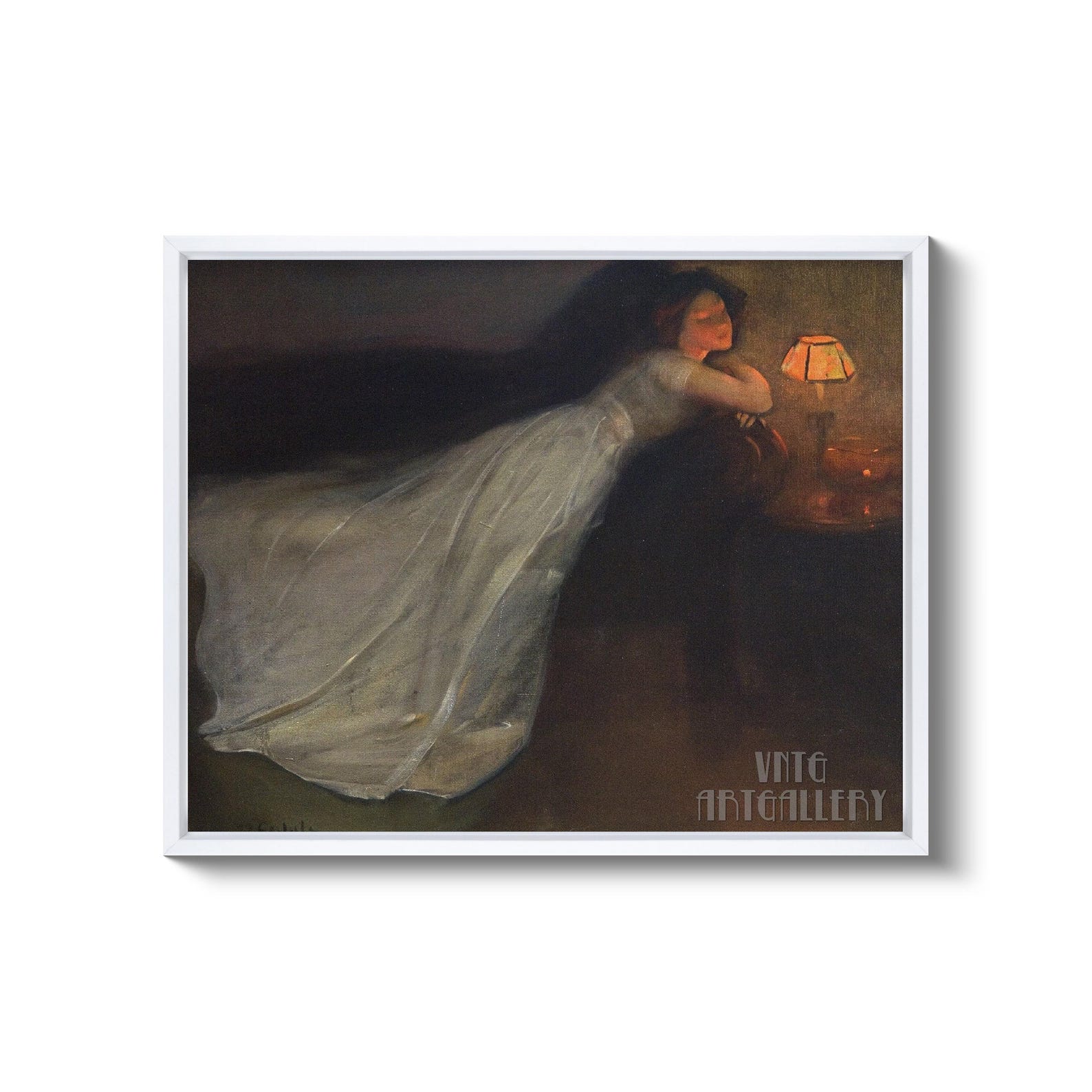 Florence Emily Carlyle : the Moth (c.1910) Canvas Gallery Wrapped or ...