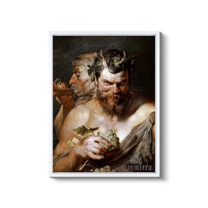 Peter Paul Rubens : Two Satyrs (1618-19) Canvas Gallery Wrapped or ...