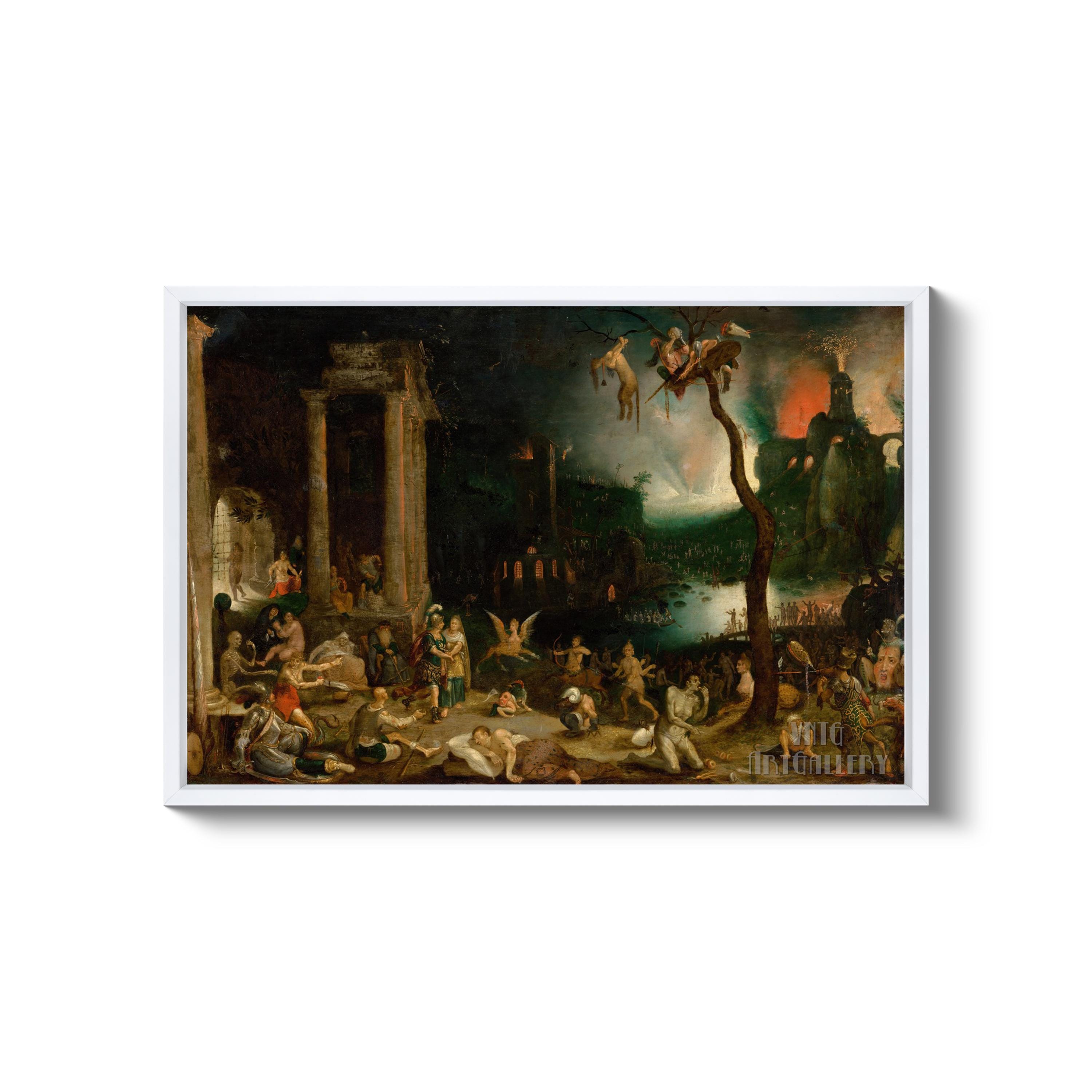 Jan Brueghel the Elder : Aneas and the Cumean Sybil in the Underworld ...