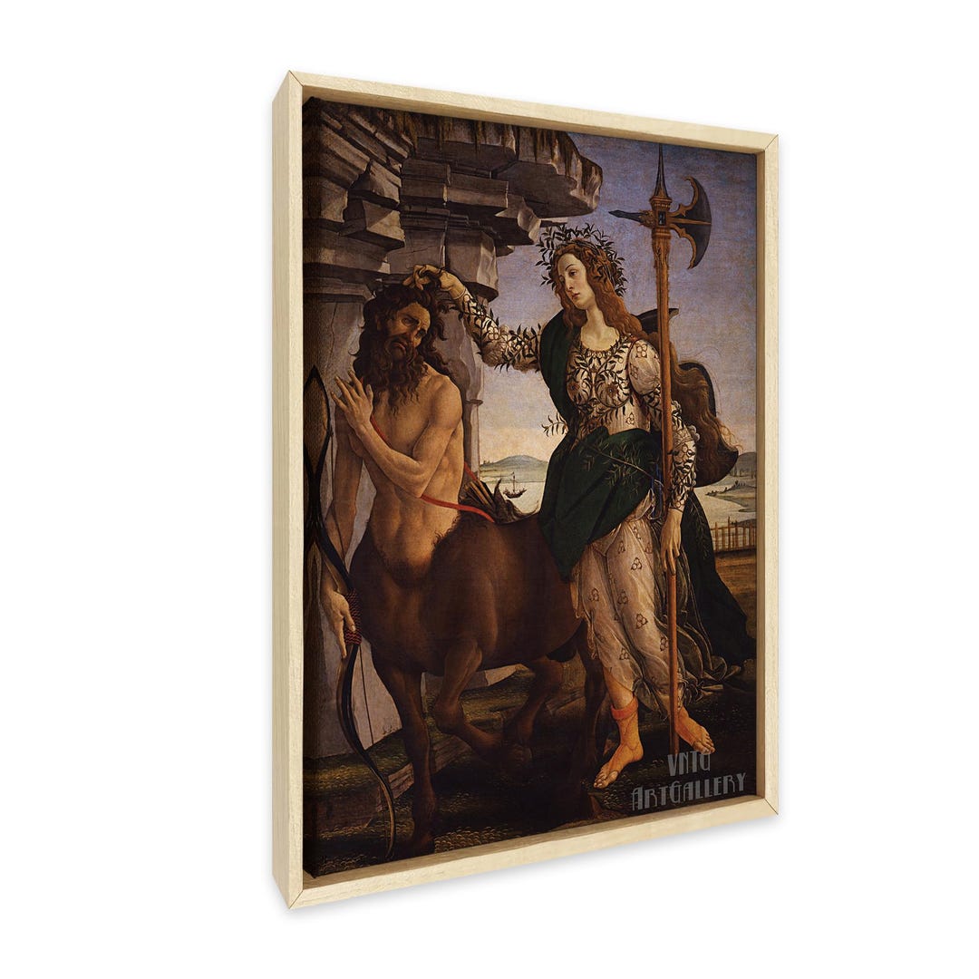 Sandro Botticelli : Pallas and the Centaur 1482 Canvas Gallery Wrapped ...