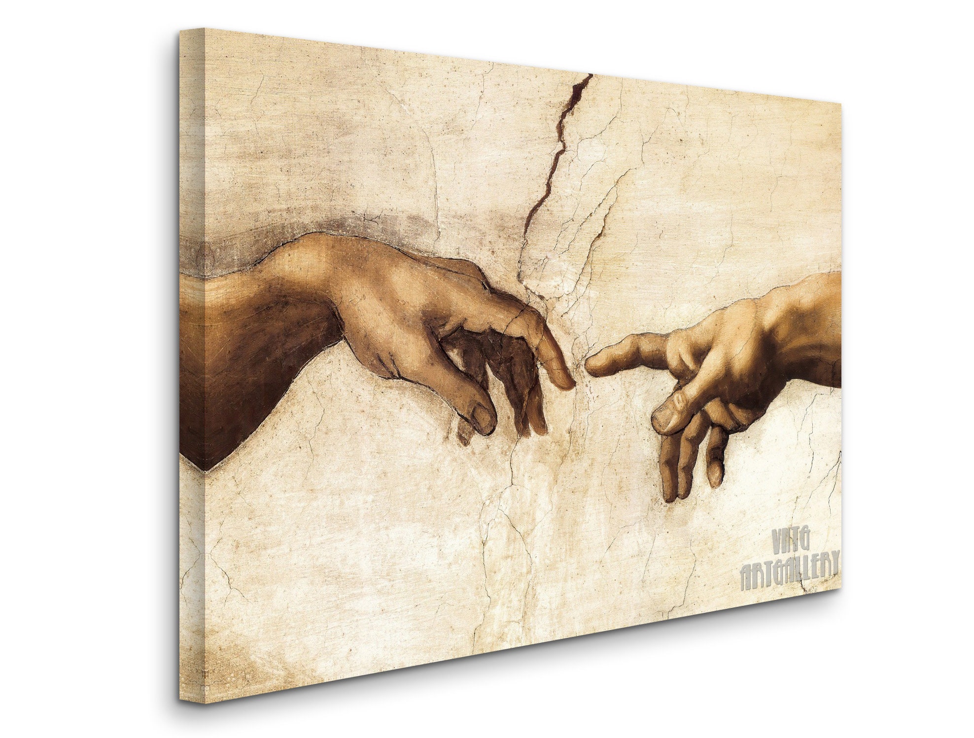 Michelangelo Buonarroti : Hand of God the Creation of Adam - Etsy