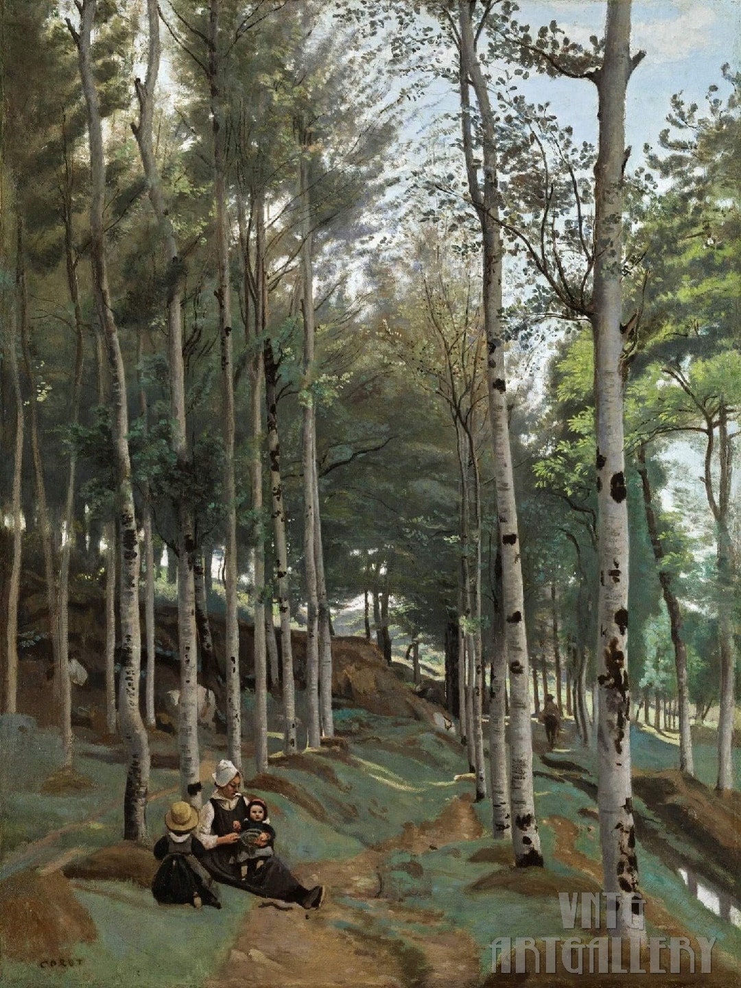 Jean-baptiste-camille Corot : Paysage Breton 1840-50 Canvas Gallery ...