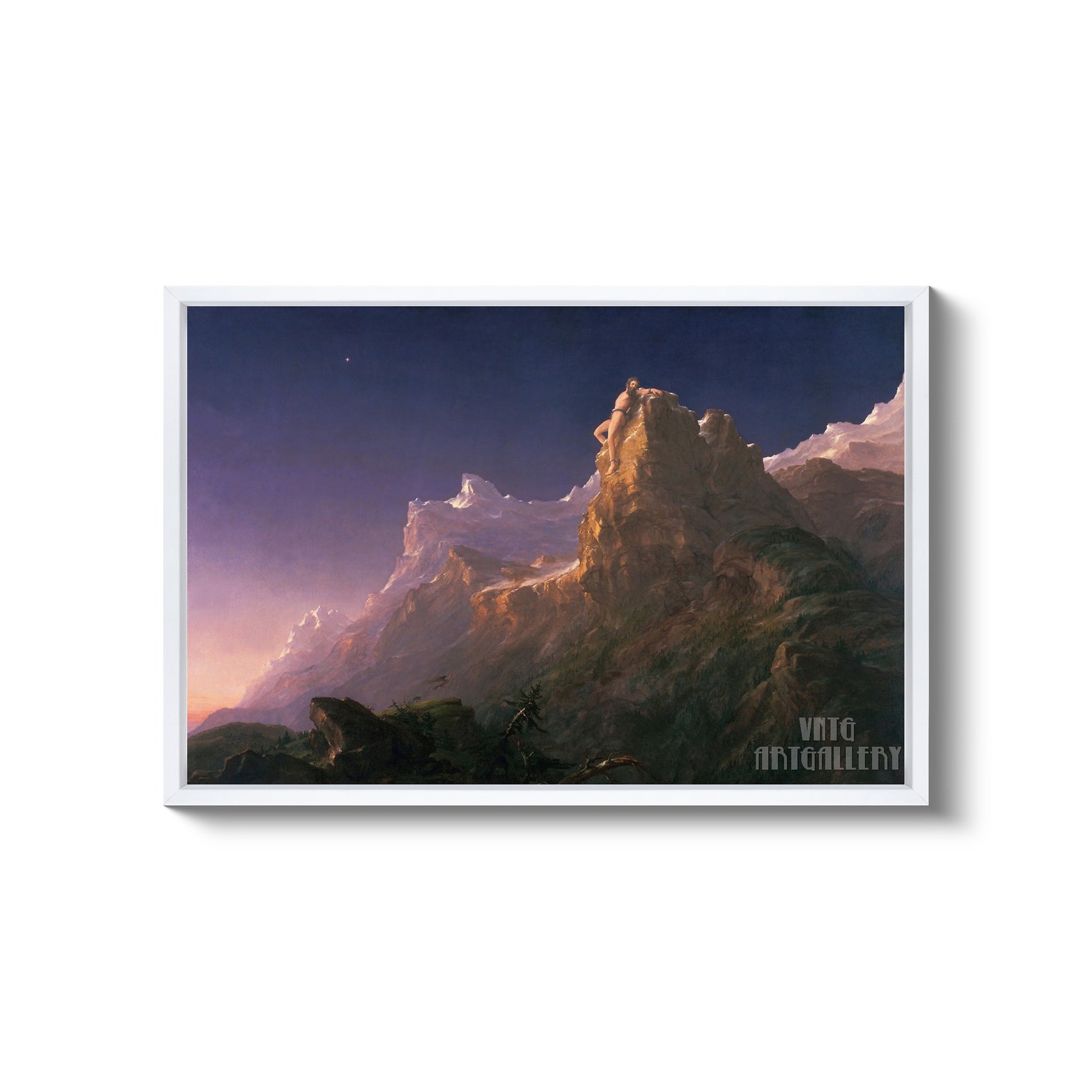 Thomas Cole : Prometheus Bound 1847 Canvas Gallery Wrapped - Etsy