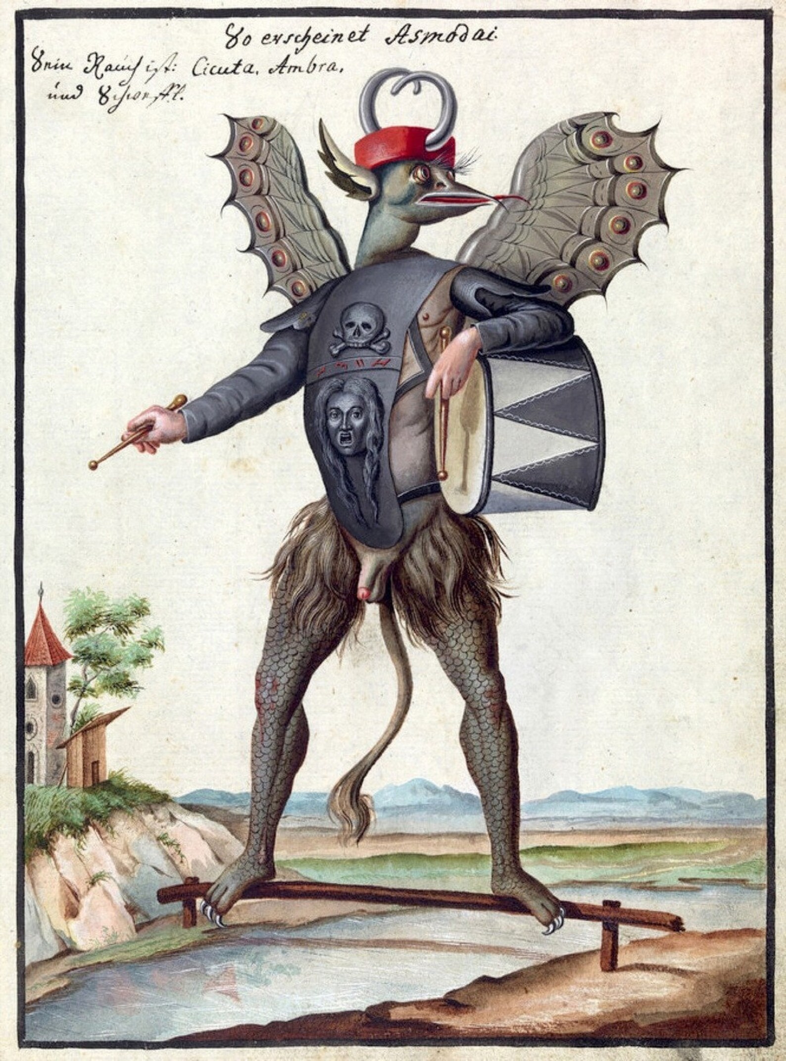 Occult Art : Asmodeus compendium Rarissimum 1937 Canvas - Etsy