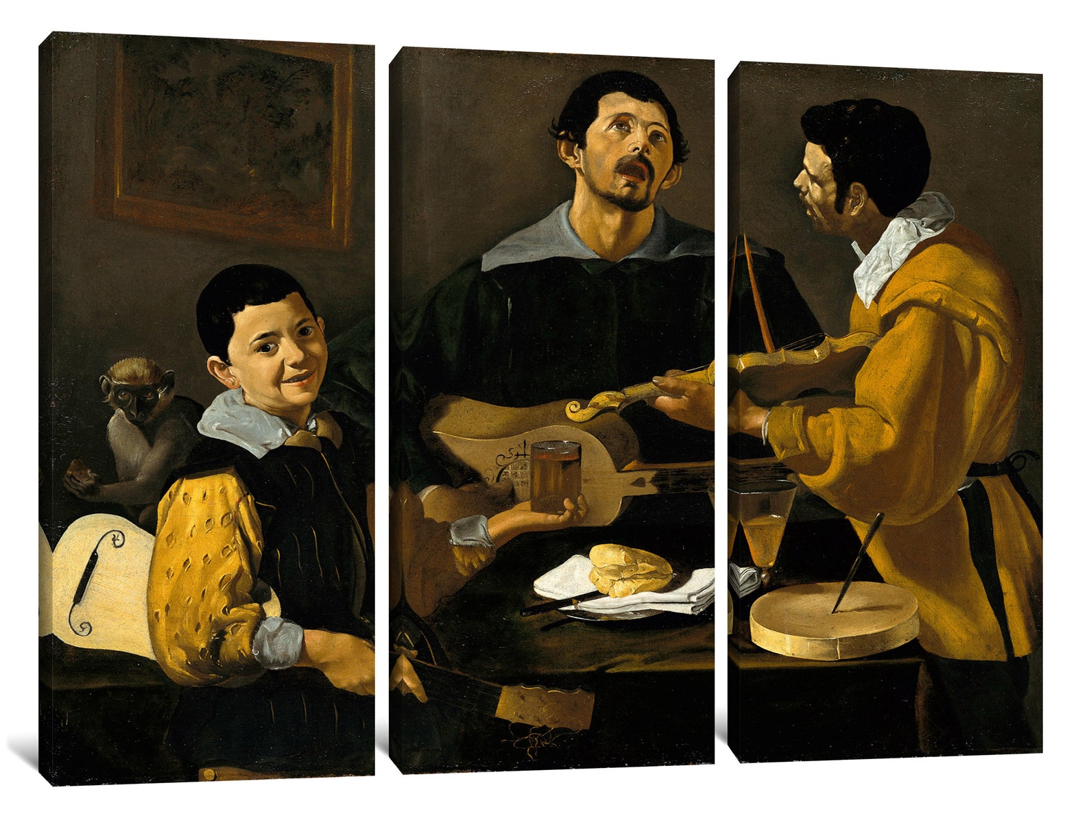 Diego Velázquez : The Three Musicians 1618 Canvas Gallery | Etsy