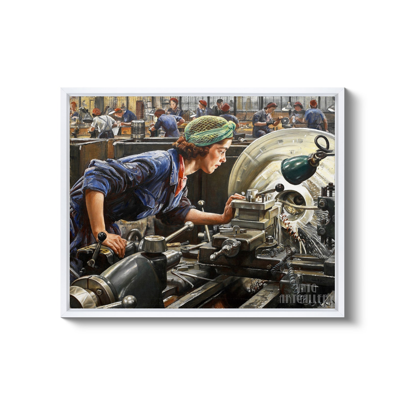 Laura Knight : Ruby Loftus Screwing a Breech Ring 1943 - Etsy