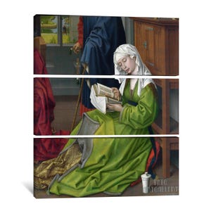 Rogier Van Der Weyden : the Magdalen Reading (1438) Canvas Gallery ...