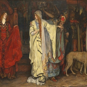 Edwin Austin Abbey : King Lear, Act I Scene I 1898 Canvas Gallery Wrapped or Framed Giclee Wall ...