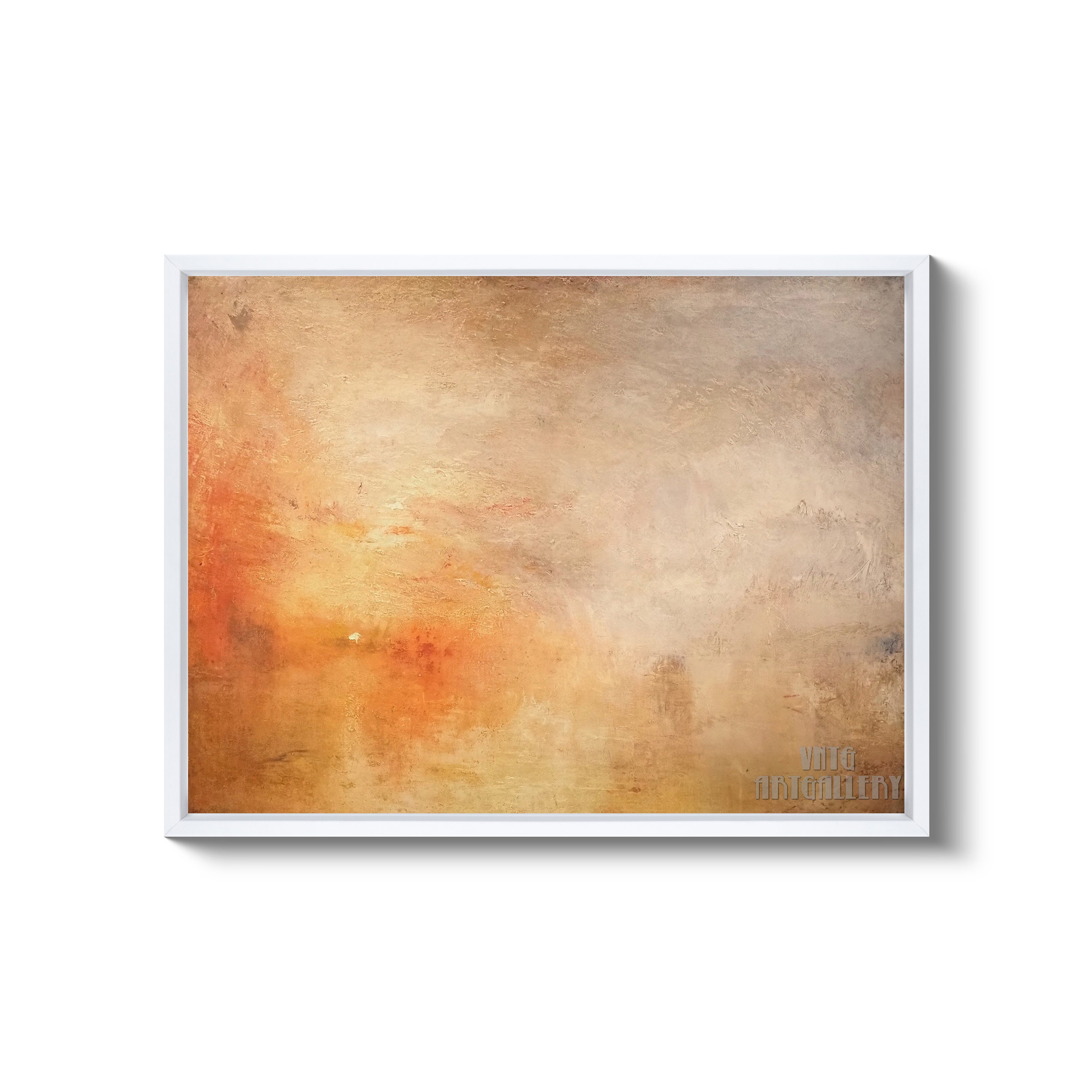 Joseph Mallord William Turner : Sun Setting Over A Lake (1840) Canvas ...